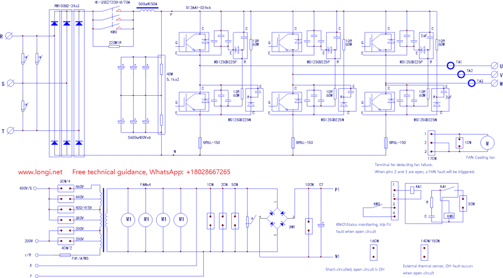 616G3-55kW Yaskawa inverter main circuit diagram and inverter ...
