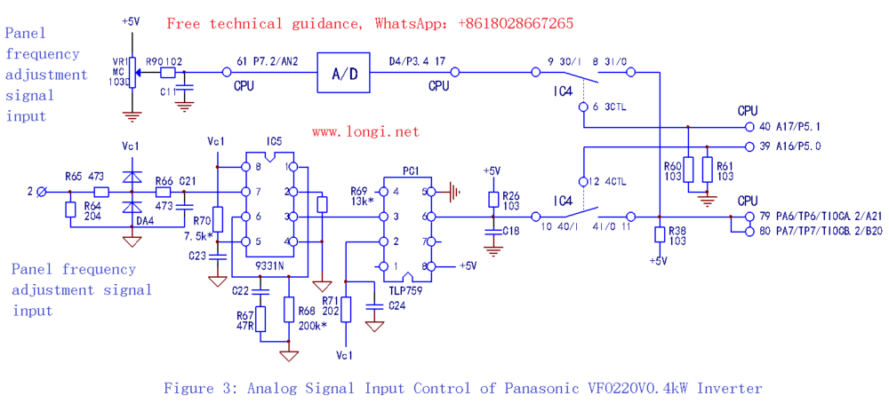 the control terminal circuit of Inverter CPU motherboard – longi
